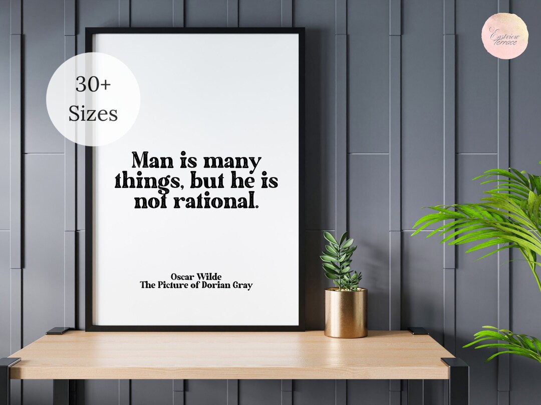Oscar Wilde Digital Print, the Picture of Dorian Gray Wall Art, Classic ...