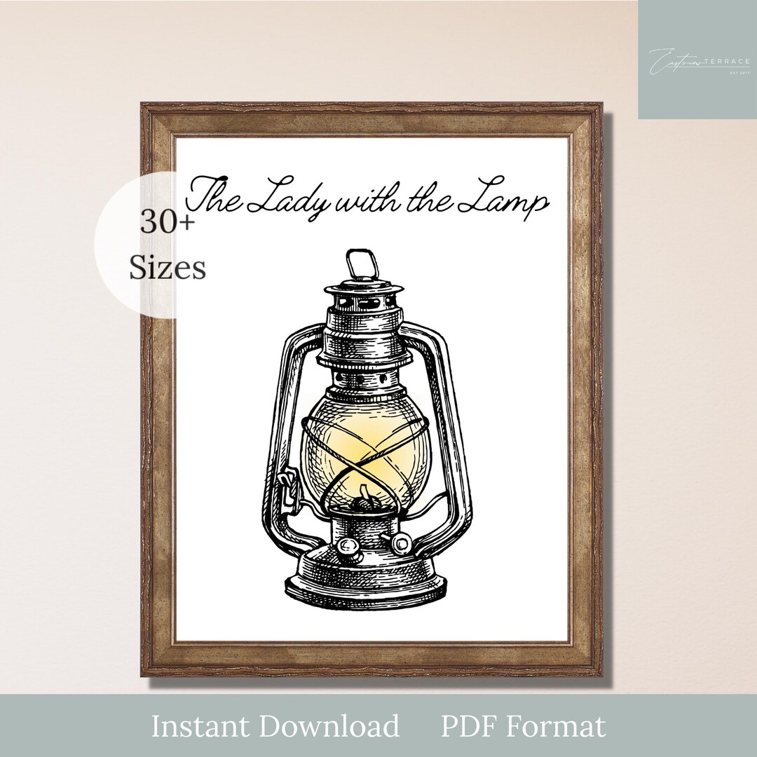 Florence Nightingale Print, Lady With the Lamp, Nurse Gift - Etsy