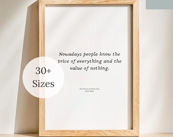Oscar Wilde Quote Print: the Picture of Dorian Gray (digital Download ...