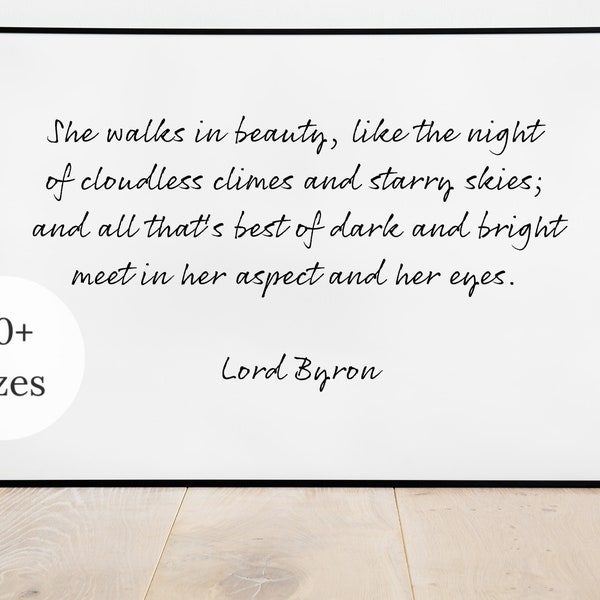 She Walks in Beauty - Etsy