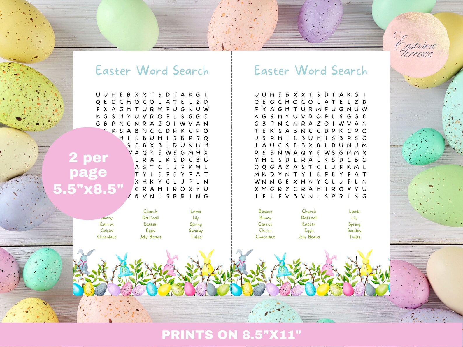 Easter Word Search Printable, Kids Activity Page, Holiday Game - Etsy