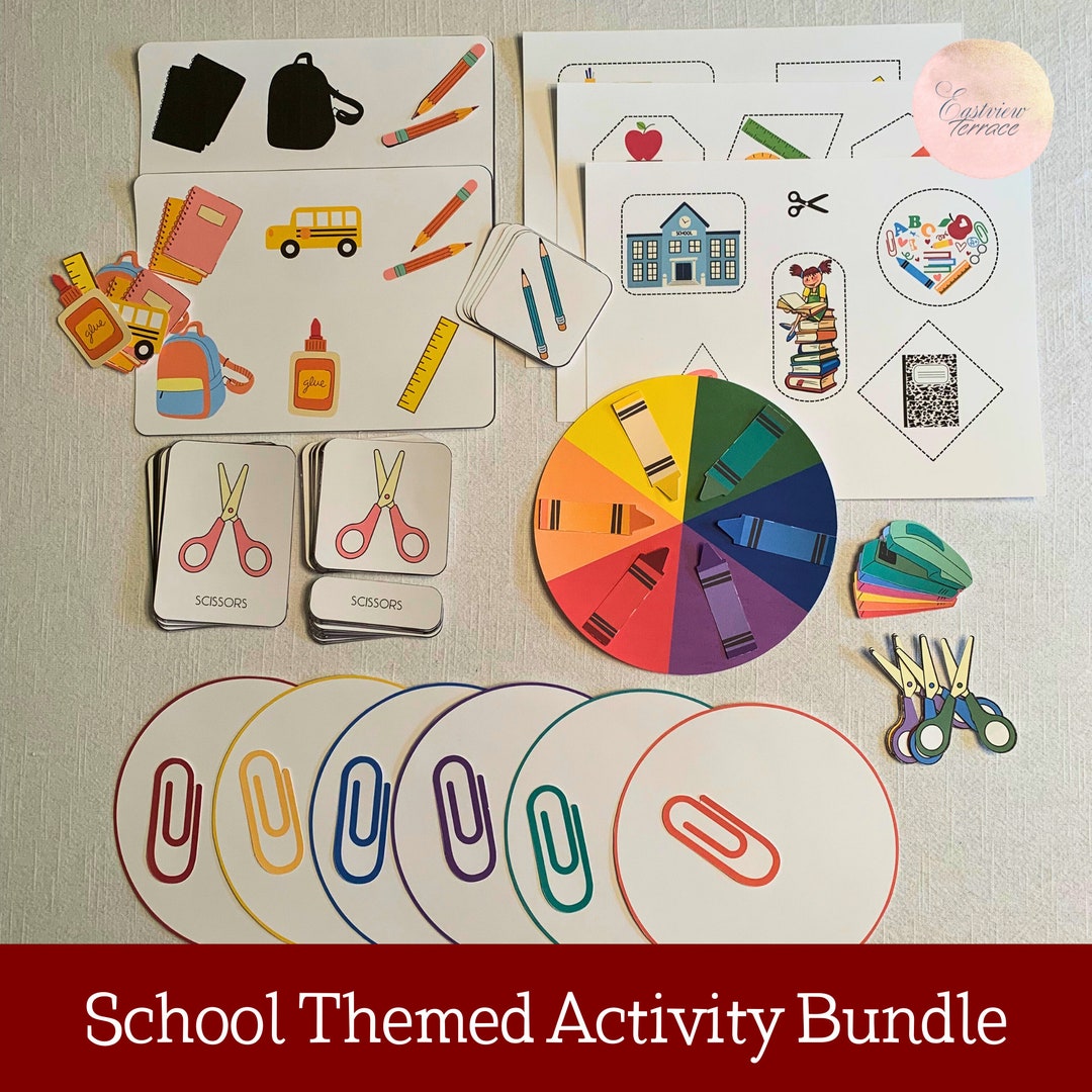 Montessori School Themed Activity Bundle, Preschool Activity Materials ...
