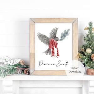 Peace on Earth Digital Print, Christmas Wall Art, Holiday Art - Etsy