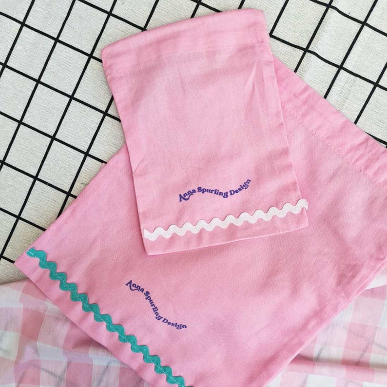 Pink and Neon Orange Squiggle Patterned Handmade Screen - Etsy