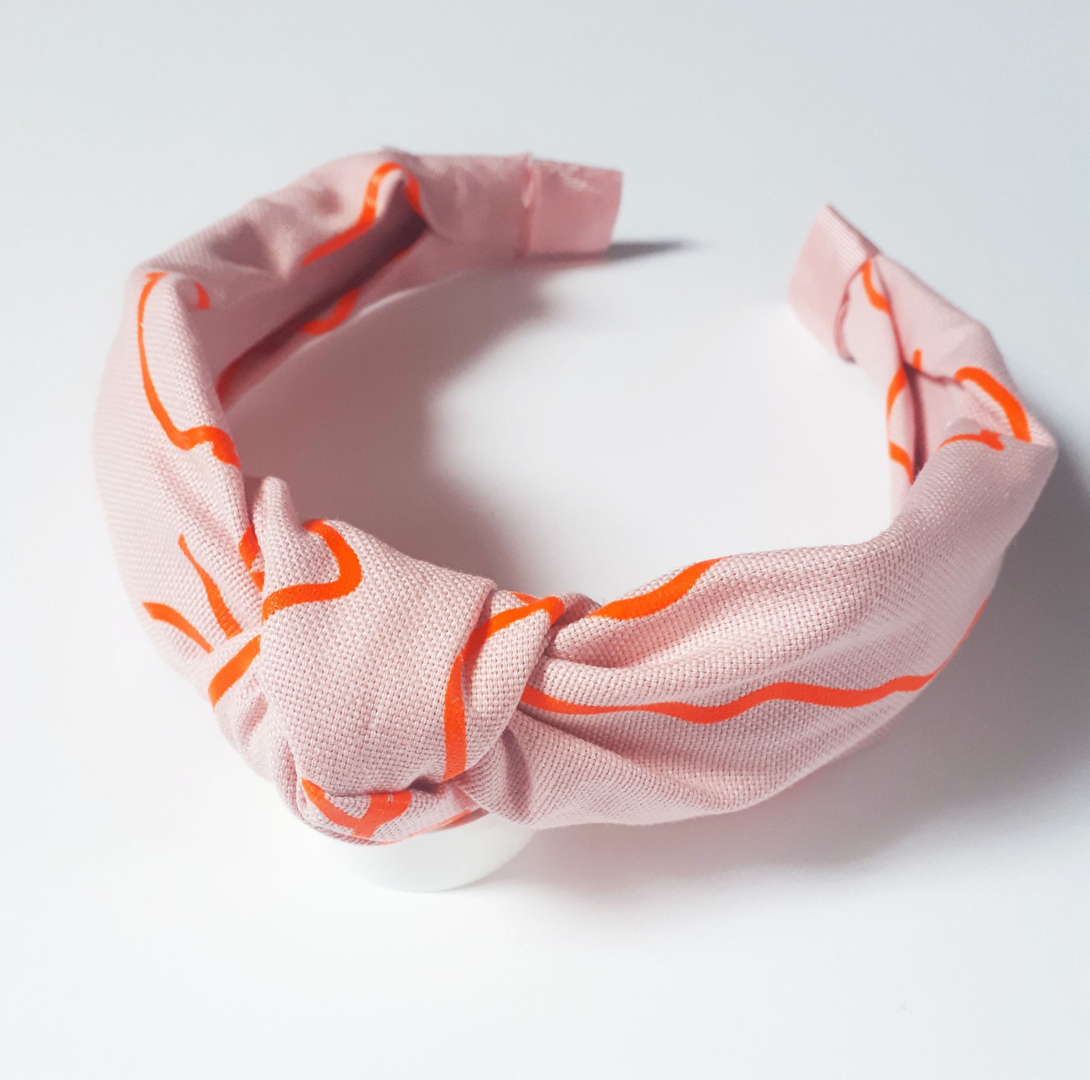 Pink and Neon Orange Squiggle Patterned Handmade Screen - Etsy