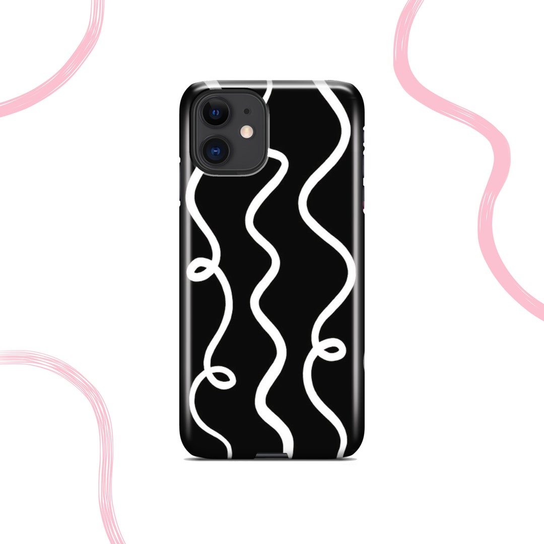Squiggle Black and White Pattern Phone Case | iPhone Case | Samsung ...