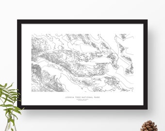 Joshua Tree National Park California Topographic Print | Etsy