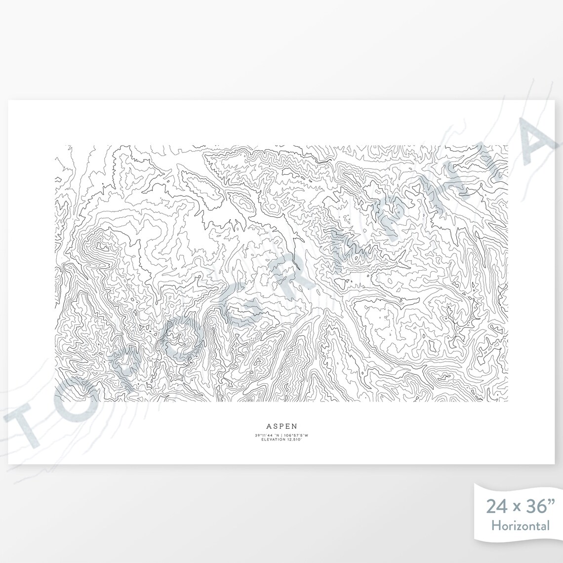 Aspen, Colorado | Topographic Print, Contour Map, Map Art | Home or ...