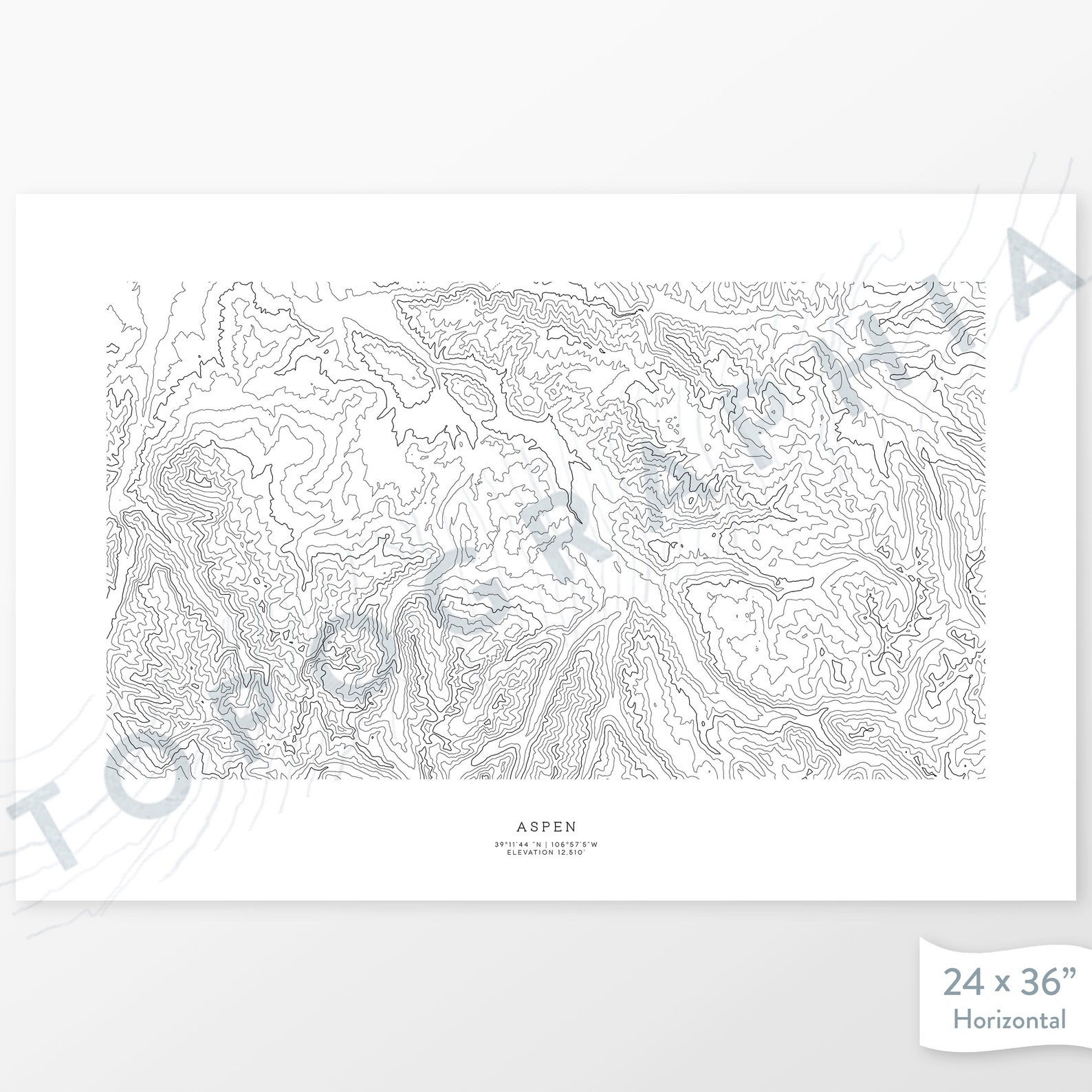 Aspen Colorado Topographic Print Contour Map Map Art - Etsy