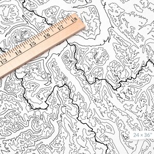 Banff National Park, Alberta, Canada | Topographic Print, Contour Map ...