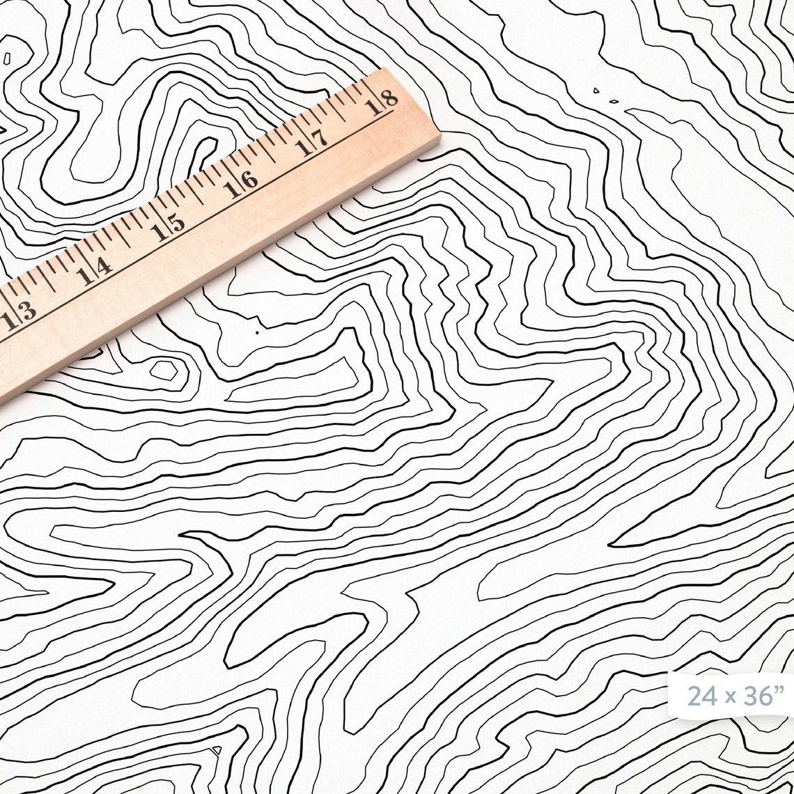 The Enchantments Washington Topographic Print Contour Map | Etsy