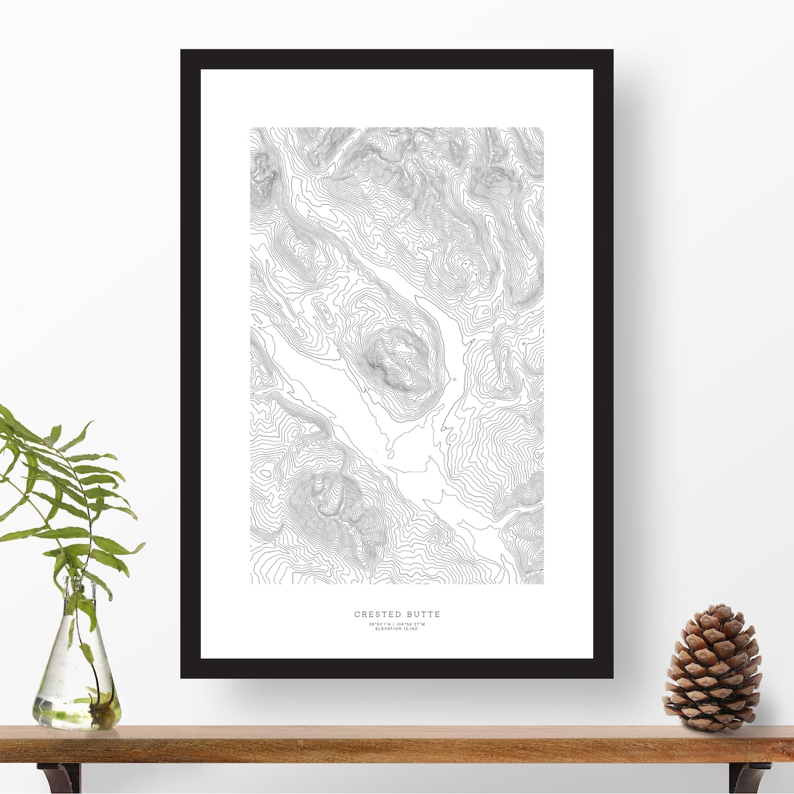 Crested Butte, Colorado | Topographic Print, Contour Map, Map Art ...