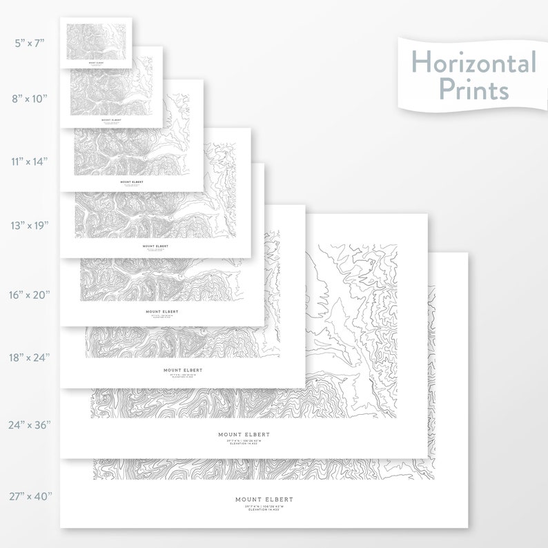 Mount Elbert Colorado Topographic Print Contour Map Map - Etsy