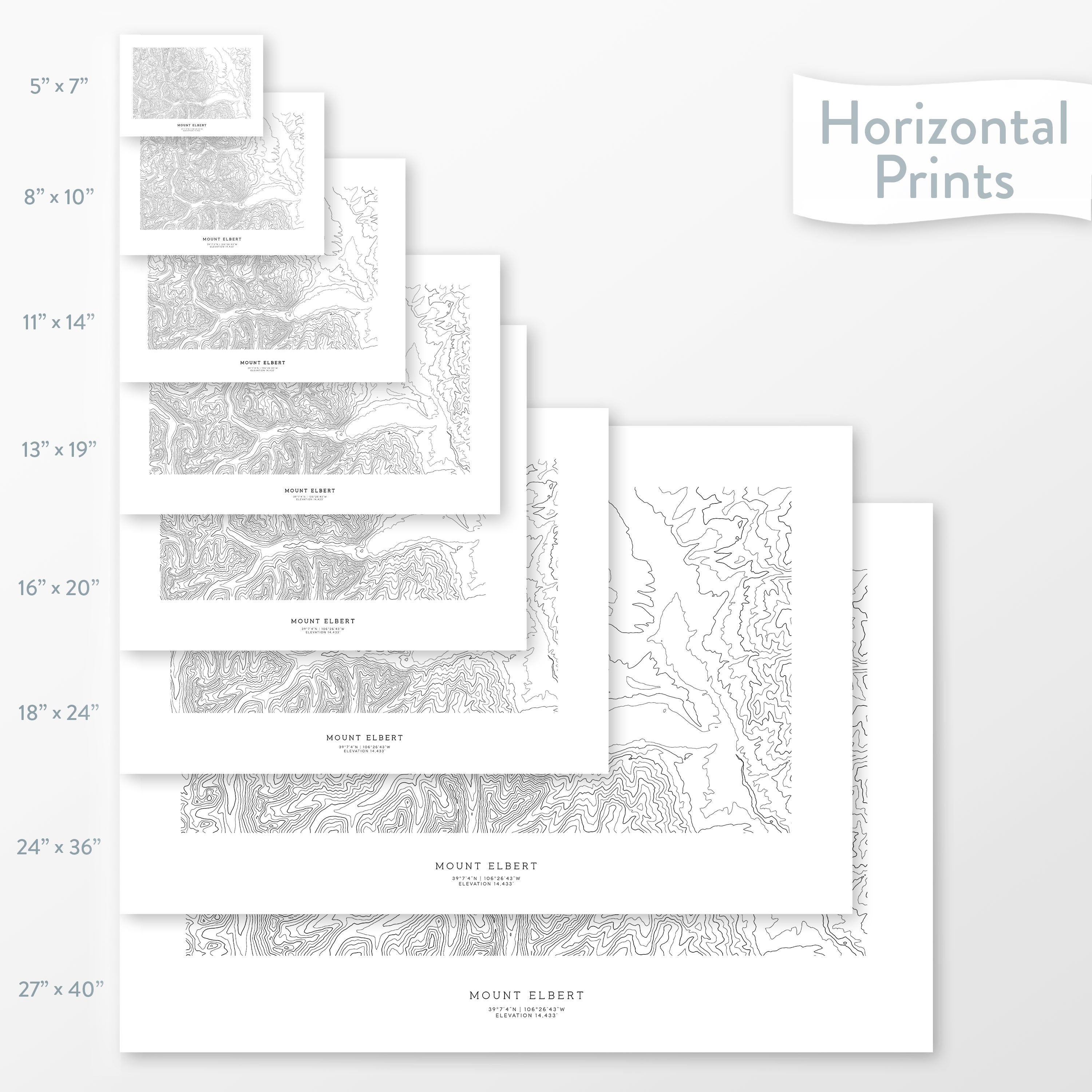 Mount Elbert Colorado Topographic Print Contour Map Map - Etsy