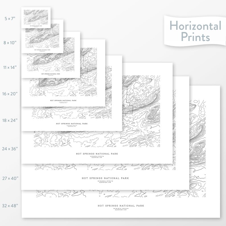 Hot Springs National Park Arkansas Topographic Print - Etsy