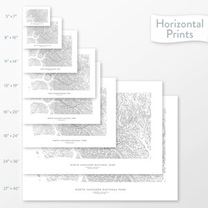 North Cascades National Park, Washington | Topographic Print, Contour ...