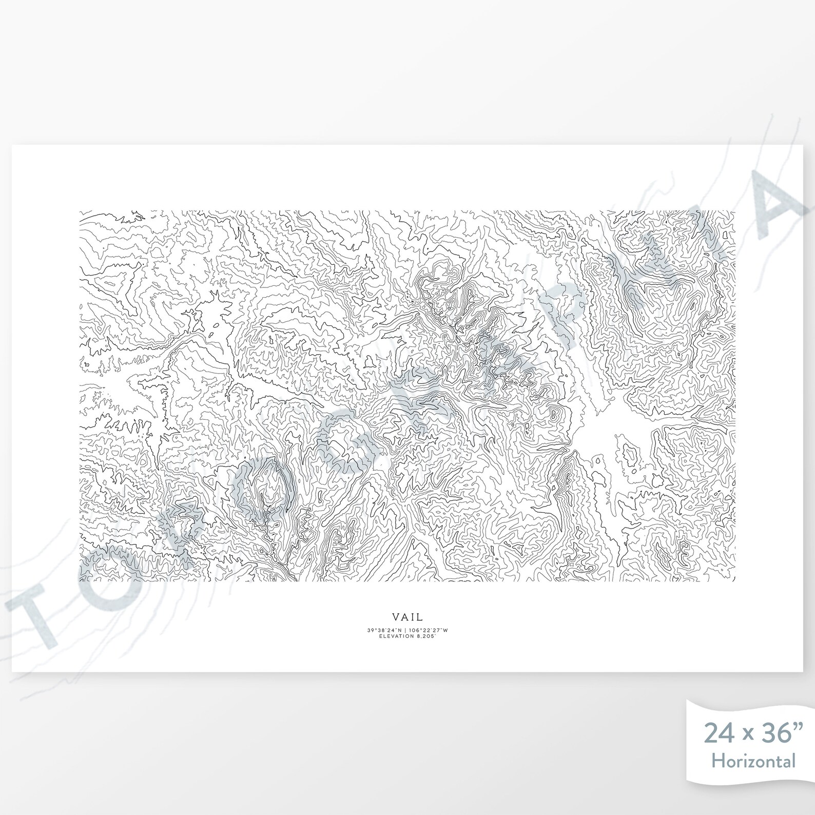 Vail Colorado Topographic Print Contour Map Map Art - Etsy