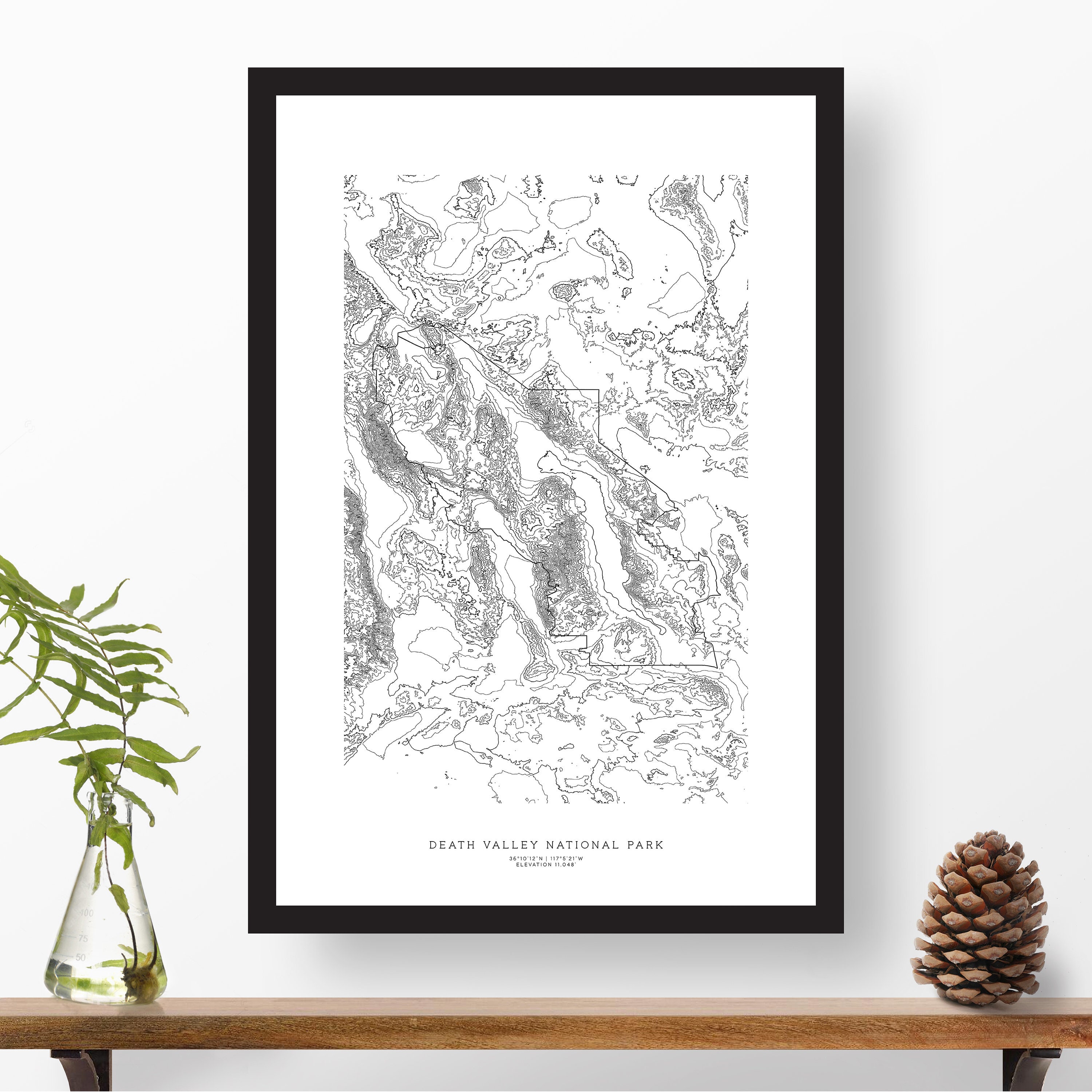 Death Valley National Park California Topographic Print | Etsy
