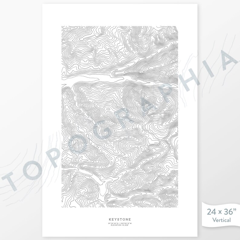 Keystone, Colorado | Topography, Topographic Print, Contour Map, Map ...