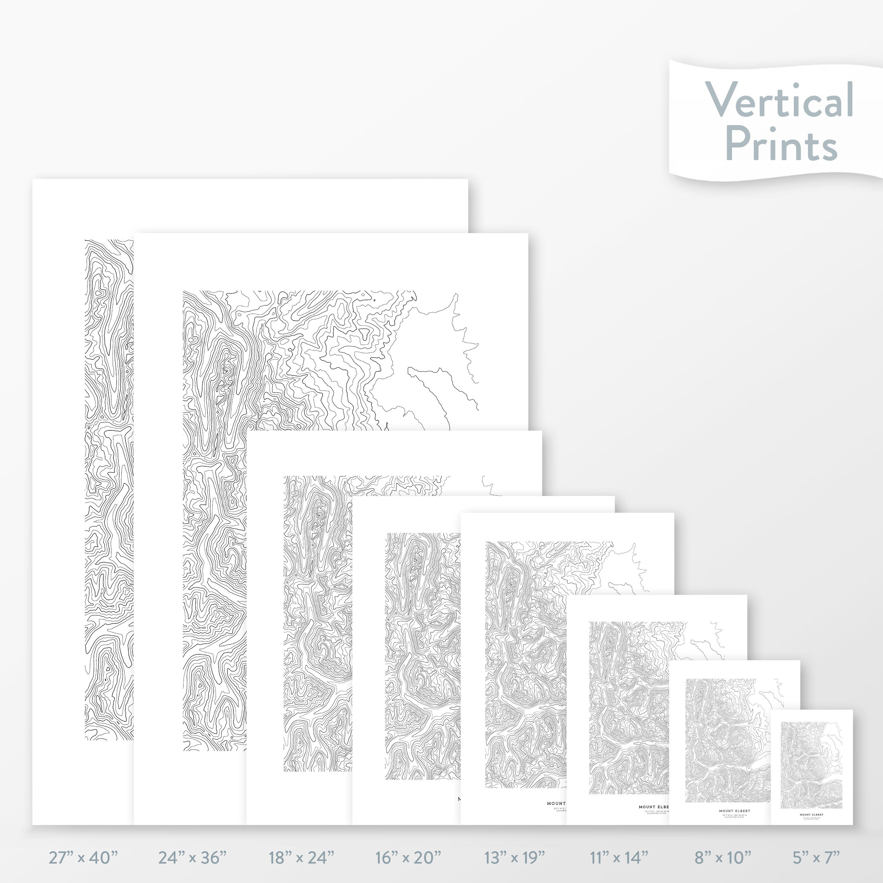 Mount Elbert Colorado Topographic Print Contour Map Map - Etsy