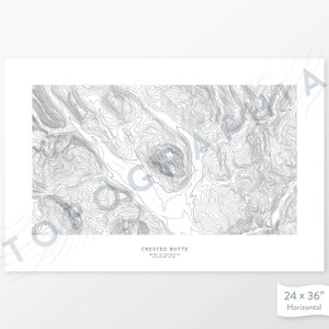 Crested Butte, Colorado | Topographic Print, Contour Map, Map Art ...