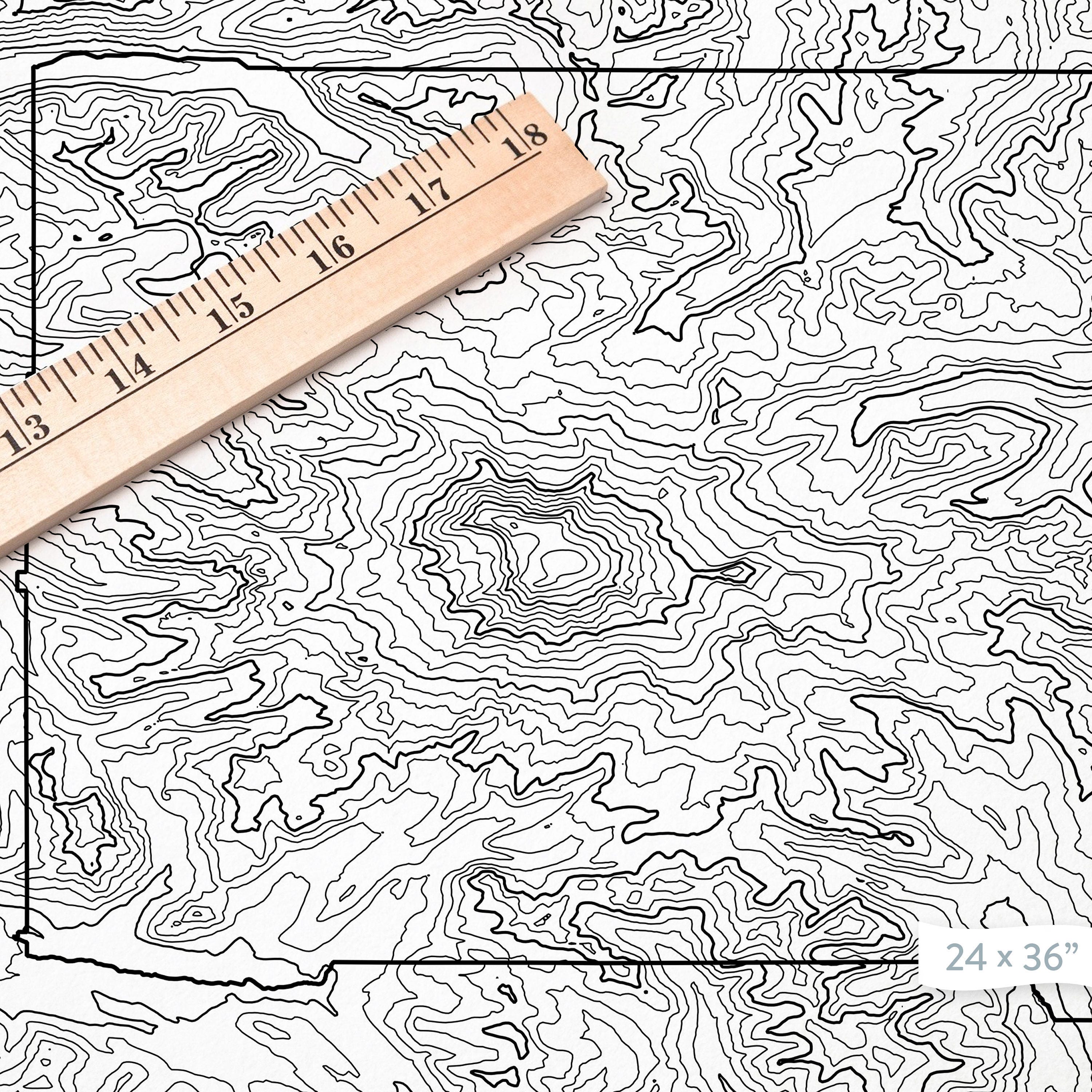 Mount Rainier National Park Washington Topographic Print | Etsy