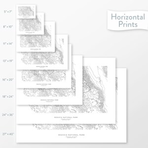 Sequoia National Park, California | Topographic Print, Contour Map, Map ...