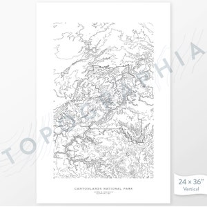 Canyonlands National Park, Utah | Topographic Print, Contour Map, Map ...