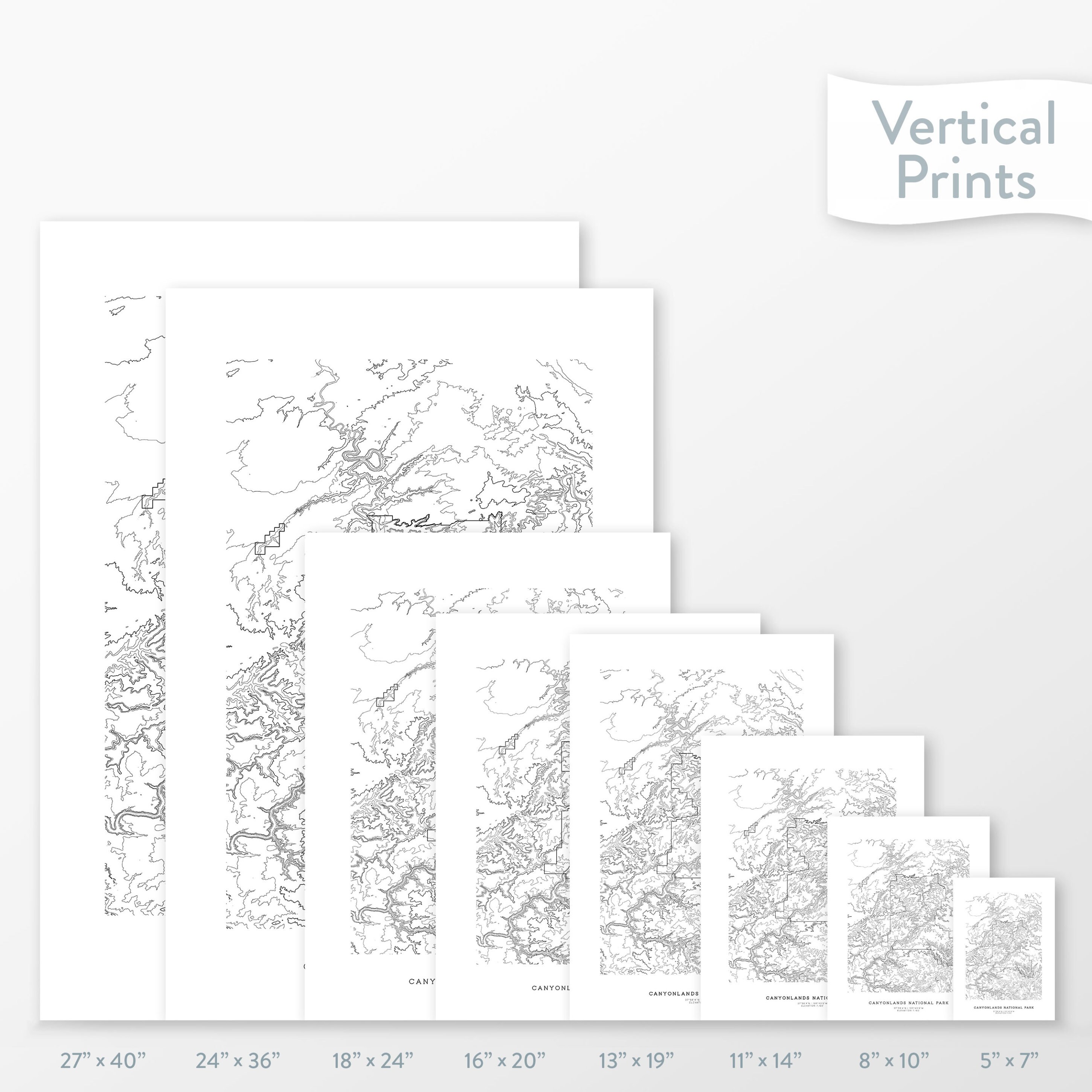 Canyonlands National Park Utah Topographic Print Contour - Etsy