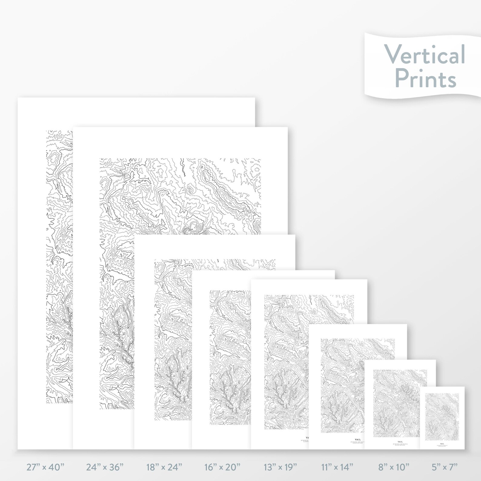 Vail Colorado Topographic Print Contour Map Map Art - Etsy