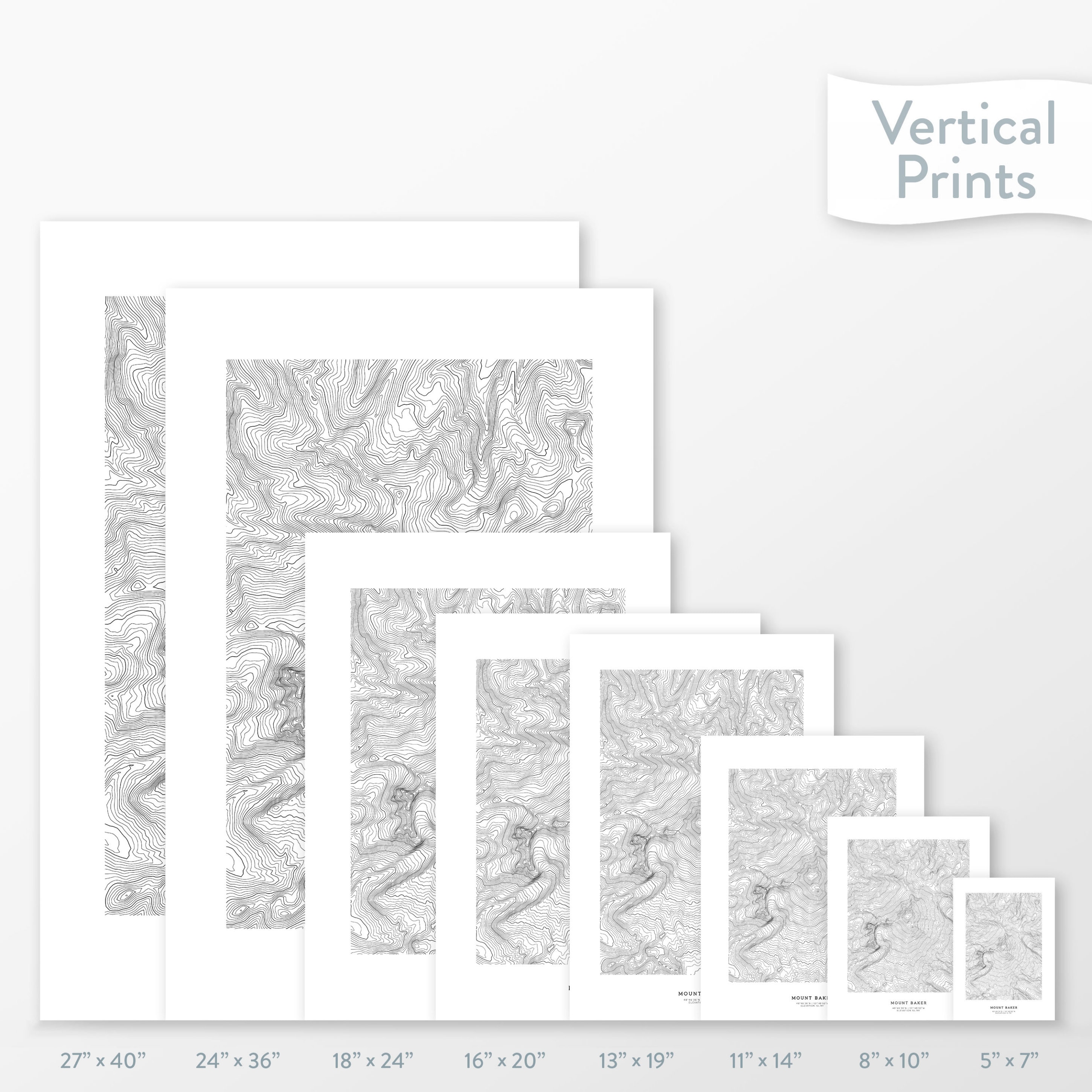 Mount Baker Washington Topographic Print Contour Map Map - Etsy
