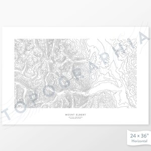 Mount Elbert, Colorado | Topographic Print, Contour Map, Map Art | Home ...