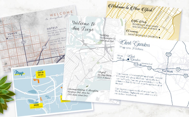 Custom Map or Directions: Designed to Match Any Style - Etsy