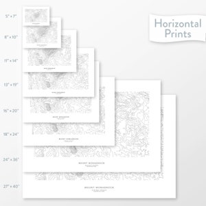 Mount Monadnock, New Hampshire | Topographic Print, Contour Map, Map ...