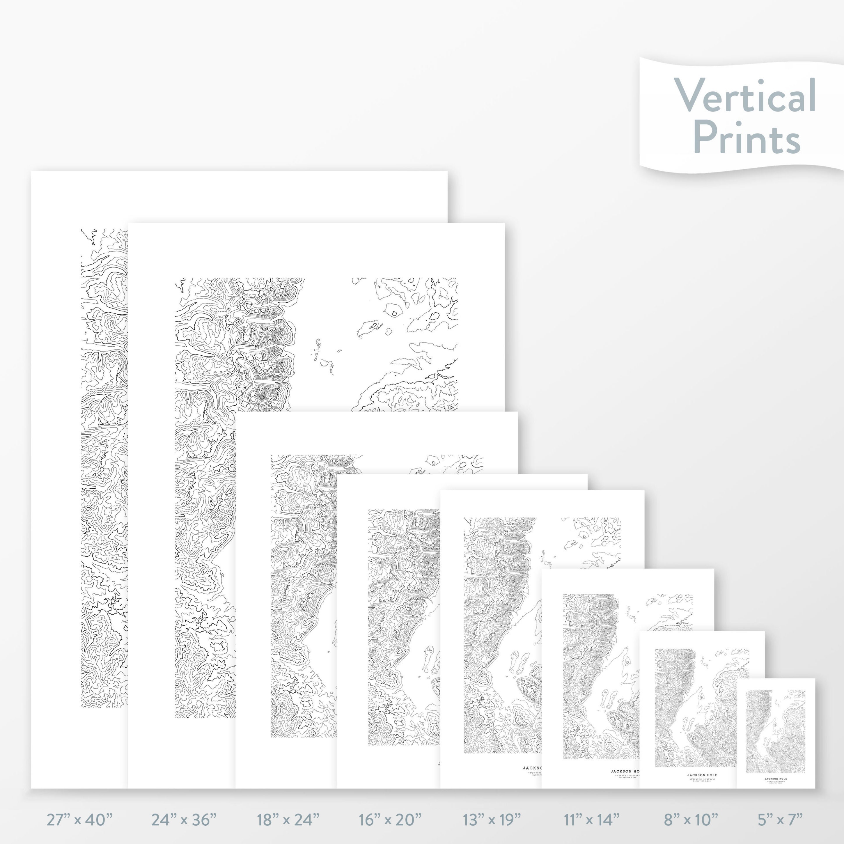 Jackson Hole, Wyoming | Topographic Print, Contour Map, Map Art | Home ...