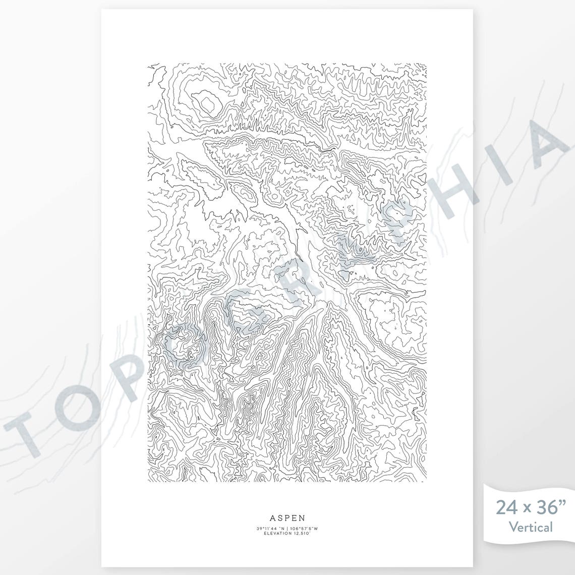 Aspen Colorado Topographic Print Contour Map Map Art - Etsy