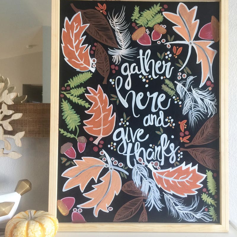 Fall Chalkboard Art - Etsy