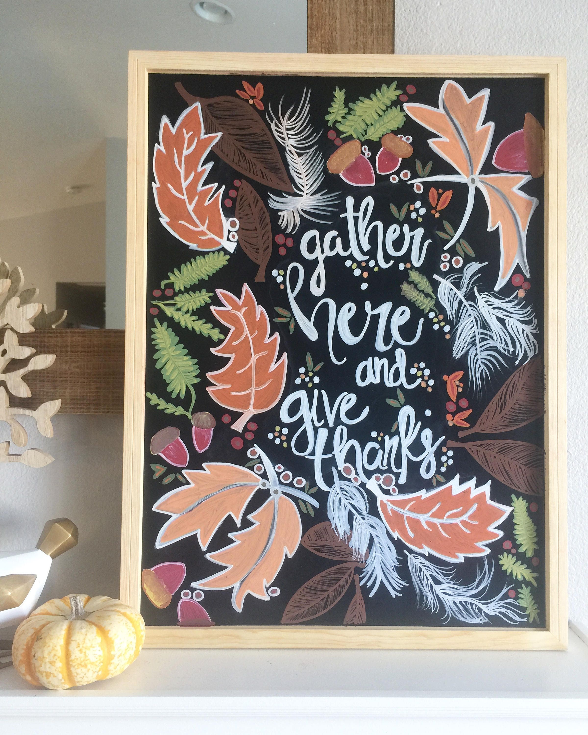 Fall Chalkboard Art - Etsy