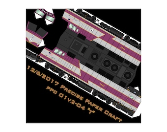 Metro Commuter Model Set Paper Craft Train Chicago Illinois