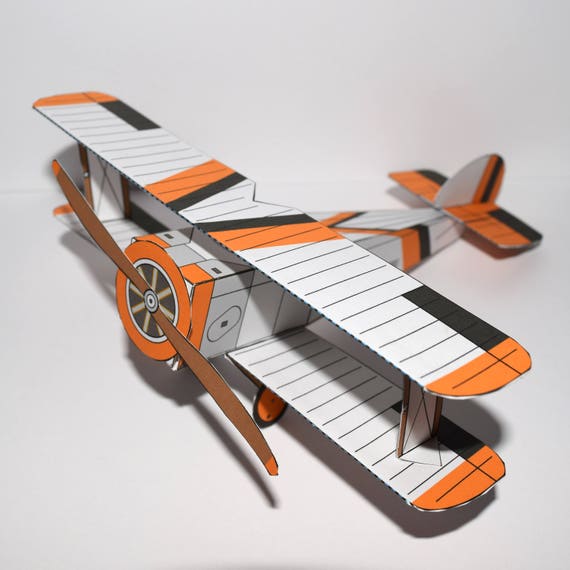 3d Papercraft Biplane Activity birthday party kids activity | Etsy