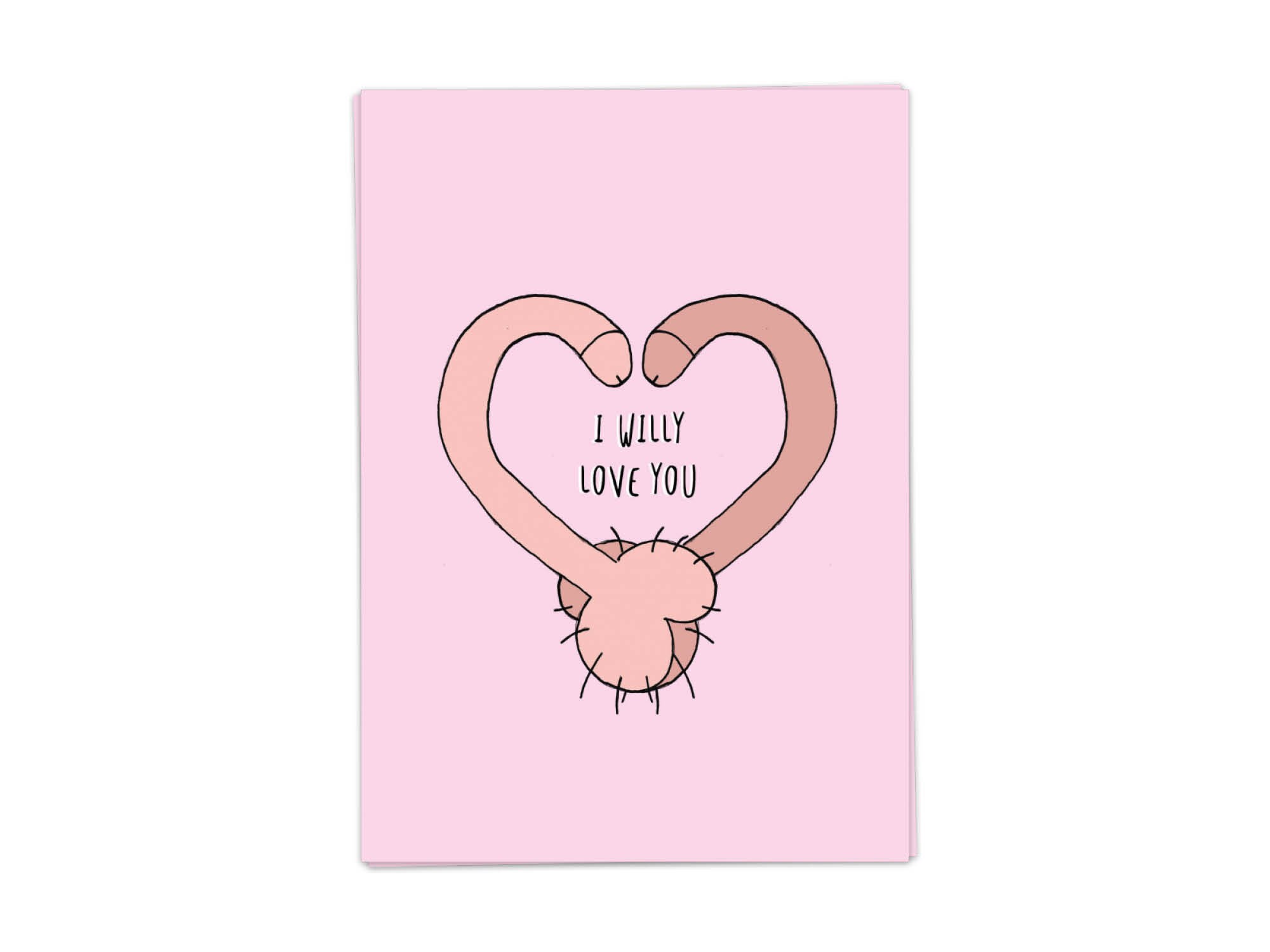 Willy Love You Postcard - Etsy