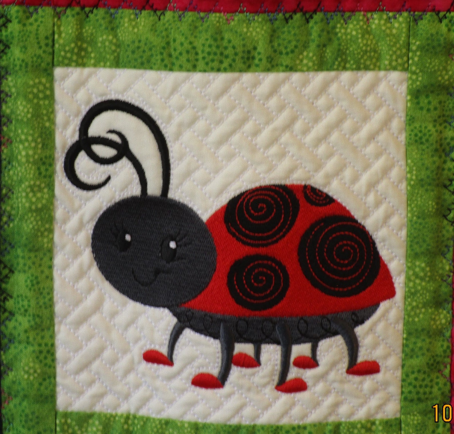 Doodle Bugs Machine Embroidered Baby Quilt, Baby Quilt, Doodle Bugs ...