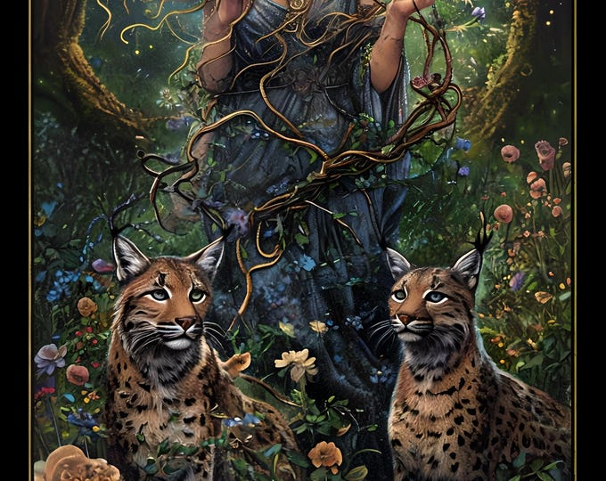 Watercolor Goddess Freya Clipart Png Bundle, Norse Mythology Clipart ...