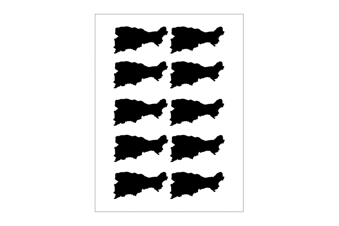 Capri Luminous Sticker Island Outline, Reflective Capri Stickers, Capri ...