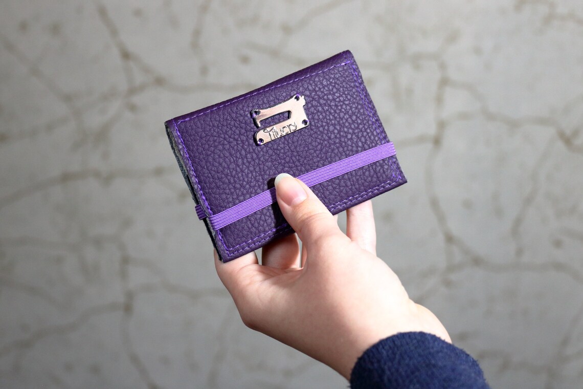 RFID Blocking Wallet Purple RFID Wallet Women Small Womens - Etsy