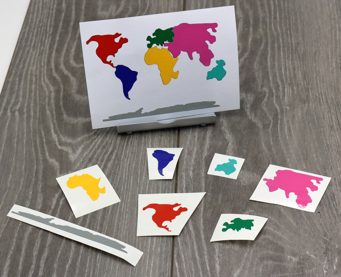 Continent Sticker Set for World Map Kids Edition, Kids Birthday Games ...