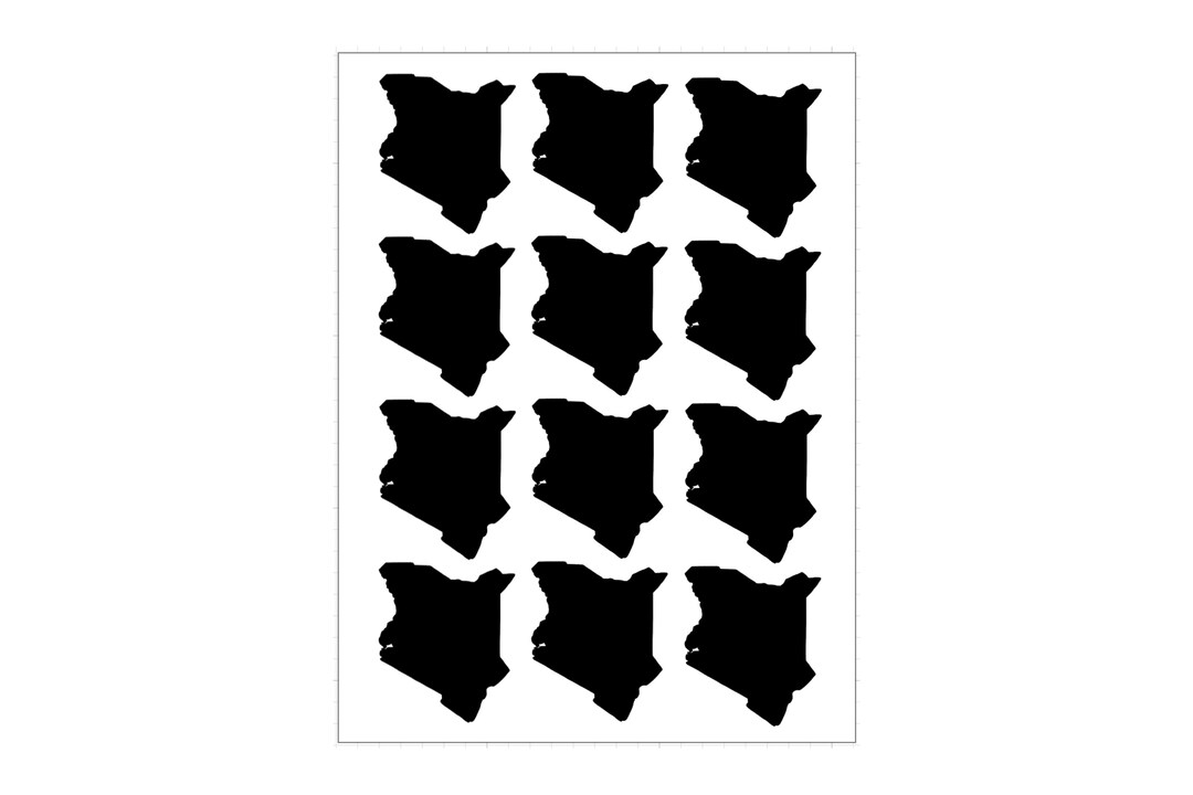Kenya Sticker, Kenya Outline Sticker, Travel Stickers, Kenya Theme ...