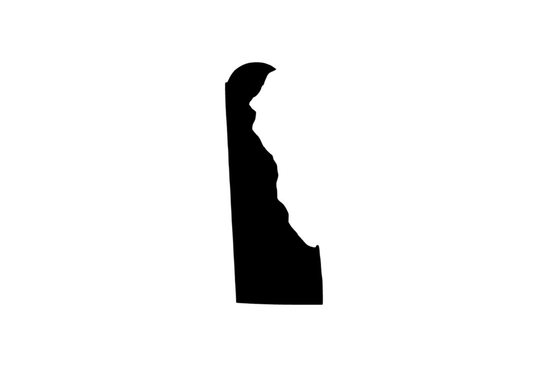 Outline Delaware Magnet, Fridge Magnet Delaware, Writable Magnet ...