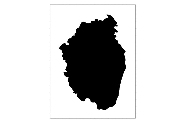 Fiji Sticker, Fiji Outline Sticker, Travel Stickers, Fiji Theme Party ...