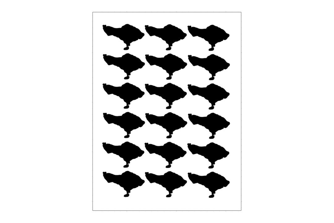 Bali Luminous Sticker Outline, Reflective Bali Sticker Vinyl, Bali ...